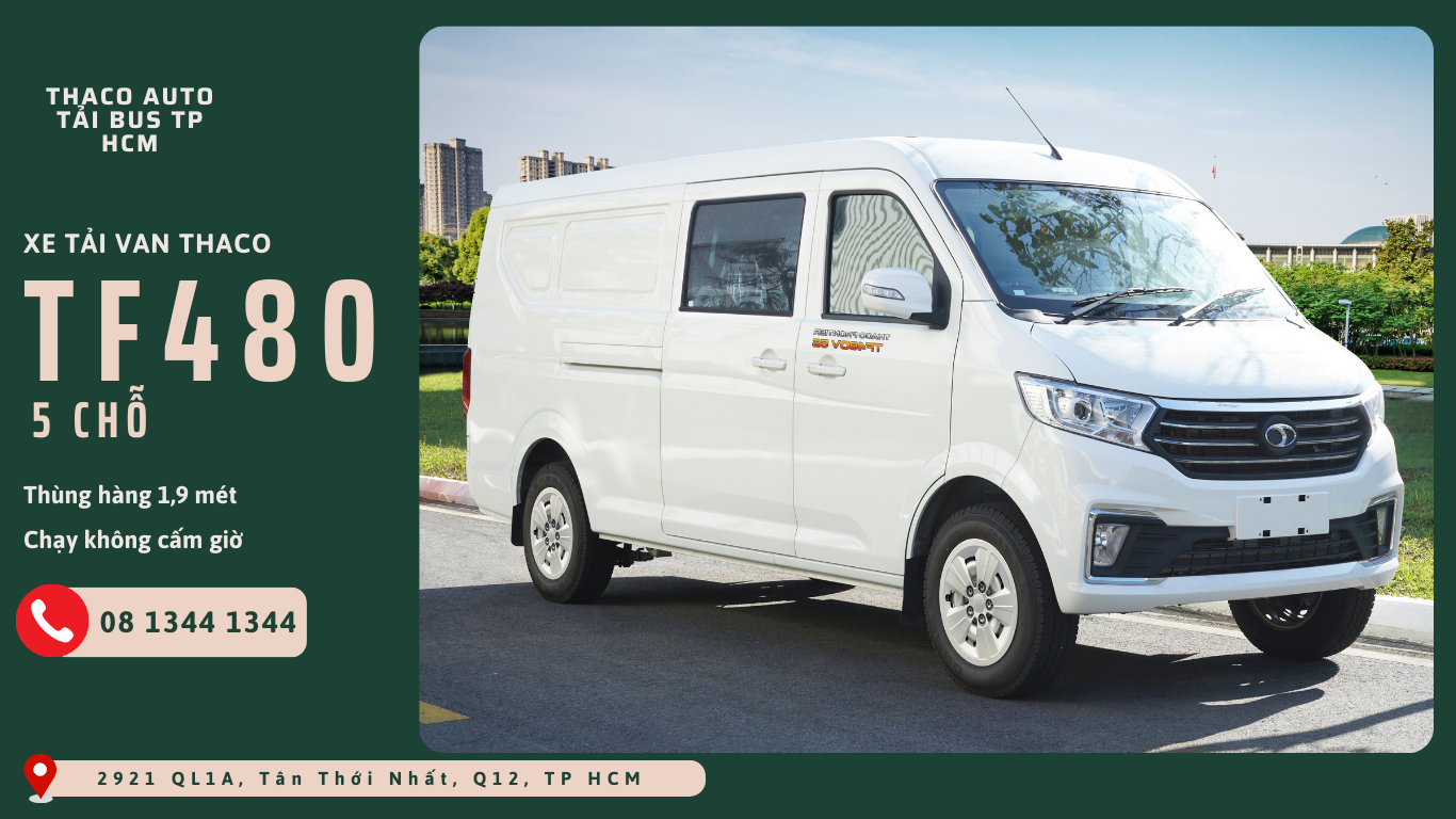 Thaco TF480 (2025): Giá lăn bánh & thông số 2 chỗ, 5 chỗ